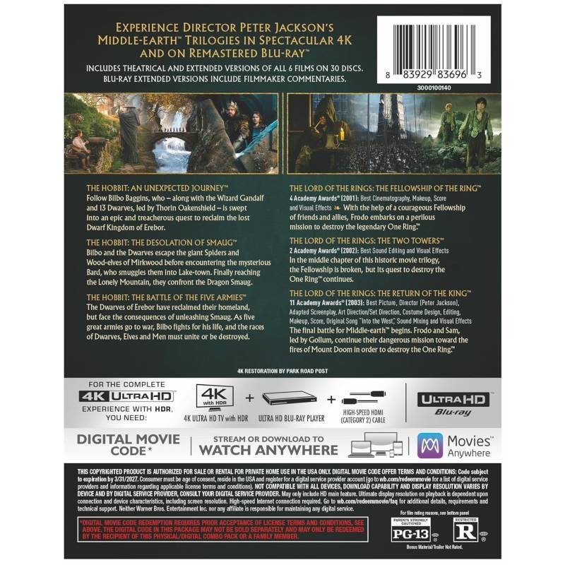 Tierra media 4k - El señor de los anillos y El hobbit AGOTADA